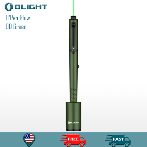 Olight Open Glow Pen Light Rechargeable Penlight with Green Laser Beam ...