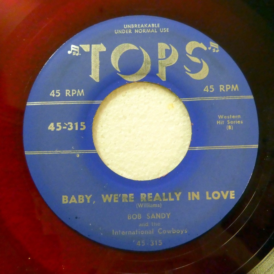 BOB SANDY 45 Alabama Jubilee / Baby were really in love TOPS RED wax JF ...