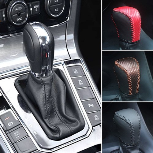 Leather Car Shift Handle Cover Wear-resistant Car Interior Accessories ...