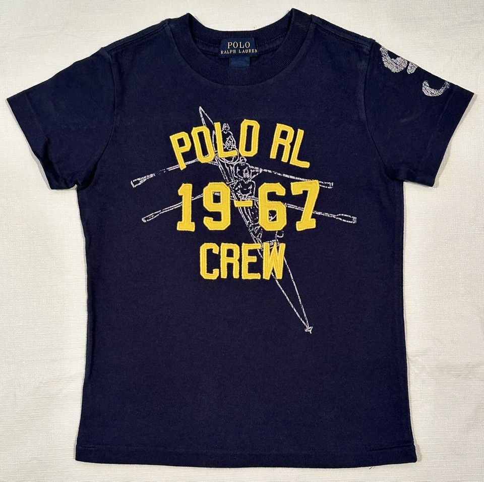 NEW RALPH LAUREN POLO T SHIRT 4 BOYS REAL PATCHES KIDS RL 19 - 67 CREW ...