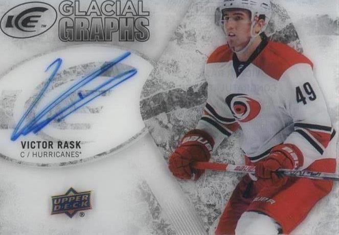 2016-17 Upper Deck Ice - Glacial Graphs Victor Rask #GG-VR (AU) for ...