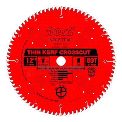 Freud LU88R012 12" Thin Kerf Fine Finish Crosscut Blade | eBay