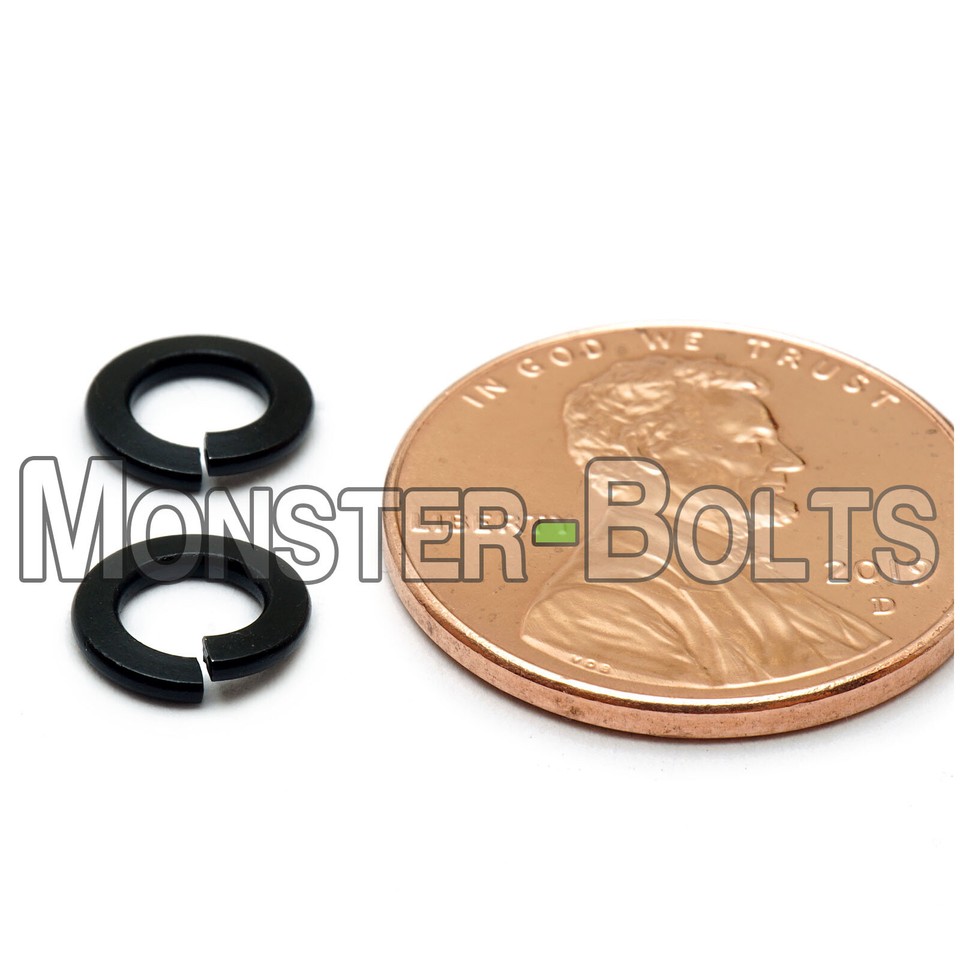 Metric Steel Split Lock Washers w Black Ox DIN 127B - M2 M2.5 M3 M4 M5 ...