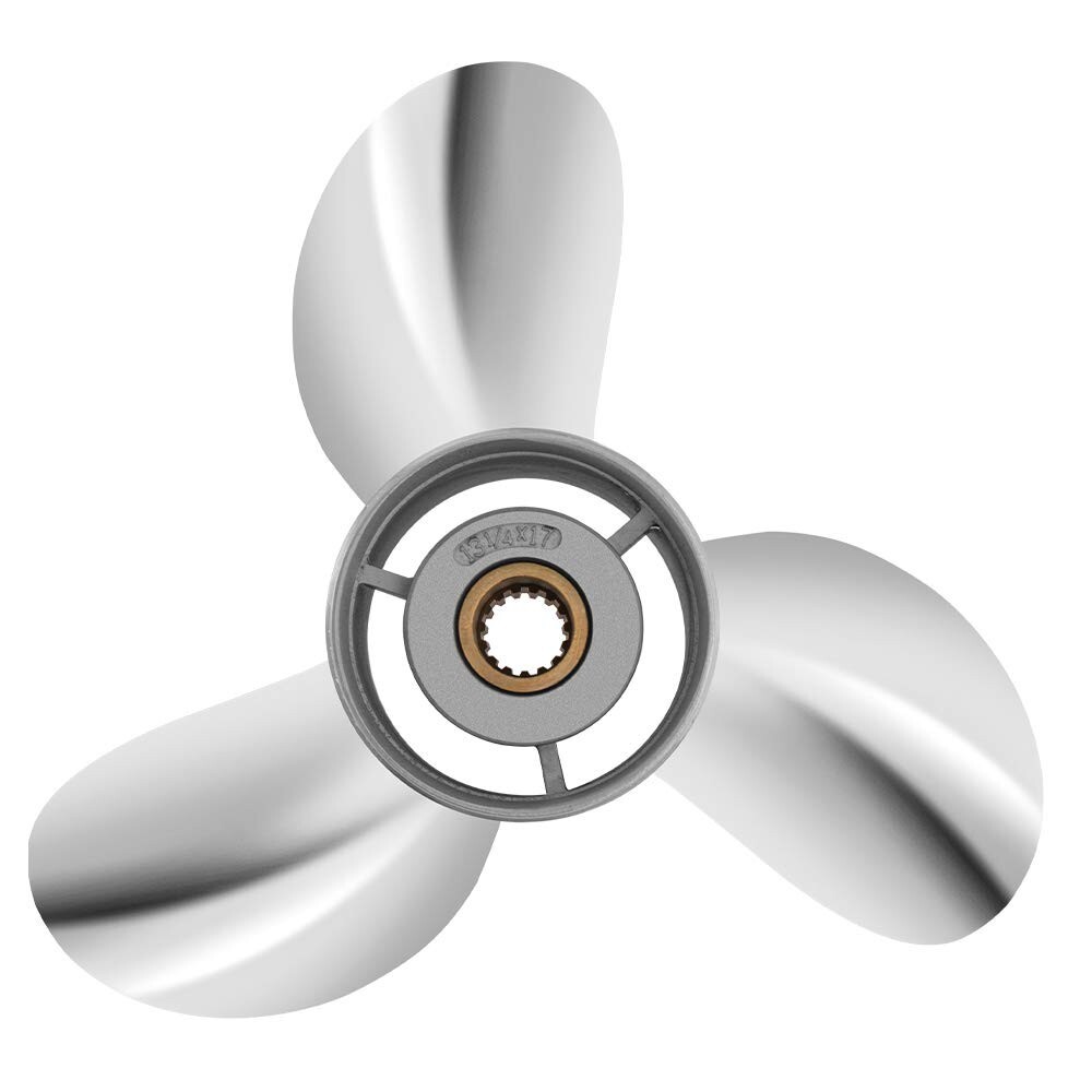 13 1/4 x 17 Stainless Steel Boat Propeller 15 Spline Fit Yamaha 50-130 ...
