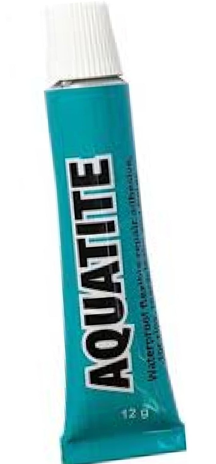 AQUATITE 12G FLEXIBLE WATERPROOF ADHESIVE GLUE CLEAR TENT WADER RIPS ...