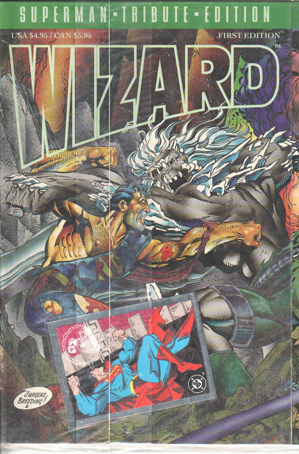 Wizard Magazine Superman Tribute Edition Sealed with Superman Card | eBay