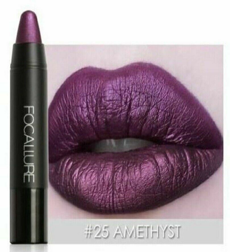 Focallure Matte Metallics Crayon Lipstick - 27 Shades | eBay UK