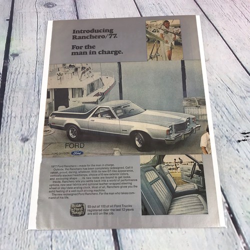 1977 Ford Ranchero Car Truck Vintage Print Ad/Poster Promo Art Magazine ...