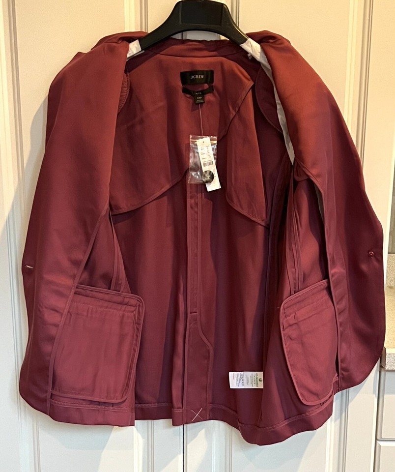 NWT J Crew size 12 Petite berry plum pink Alfie blazer in lyocell BK025 | eBay