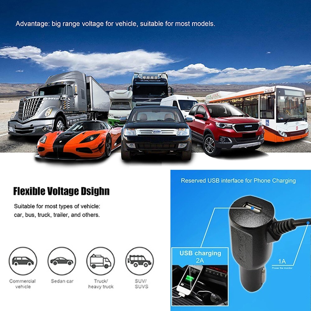 Wireless Waterproof HD Solar License Plate Rear View Backup Camera ...