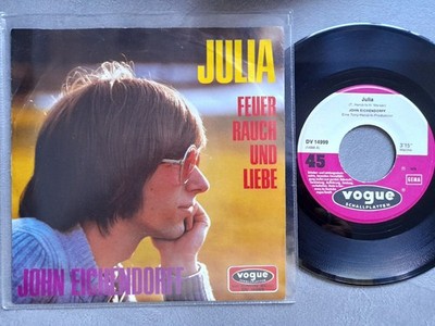 Rar JOHN EICHENDORFF ( ist Tony Hendrik) Julia / Feuer..Single 7 45 ...
