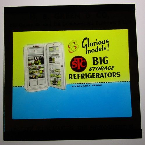 STC Big Storage Refrigerators Fridge 1950s Cinema Movie Glass Slide | eBay