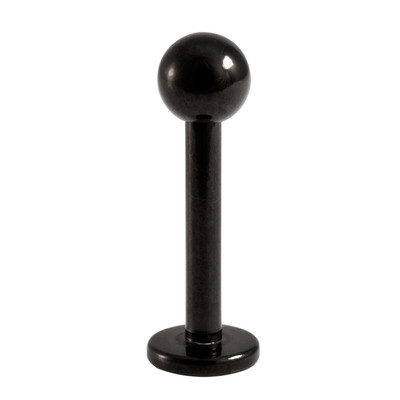 Black Anodized Titanium Labret Monroe 14G Cartilage Stud with 5mm Ball ...