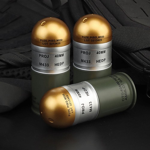M433 HEDP 40mm Cartridge Dummy Grenade Model Collection Toy Mini ...