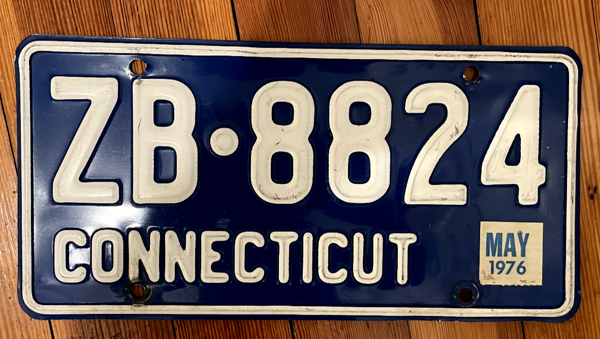 Vintage Connecticut CT license plate ZB 8824 | eBay