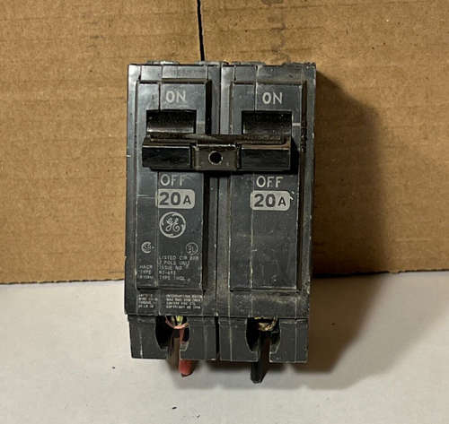 GE THQL 2-Pole 20 Amp Circuit Breaker | eBay