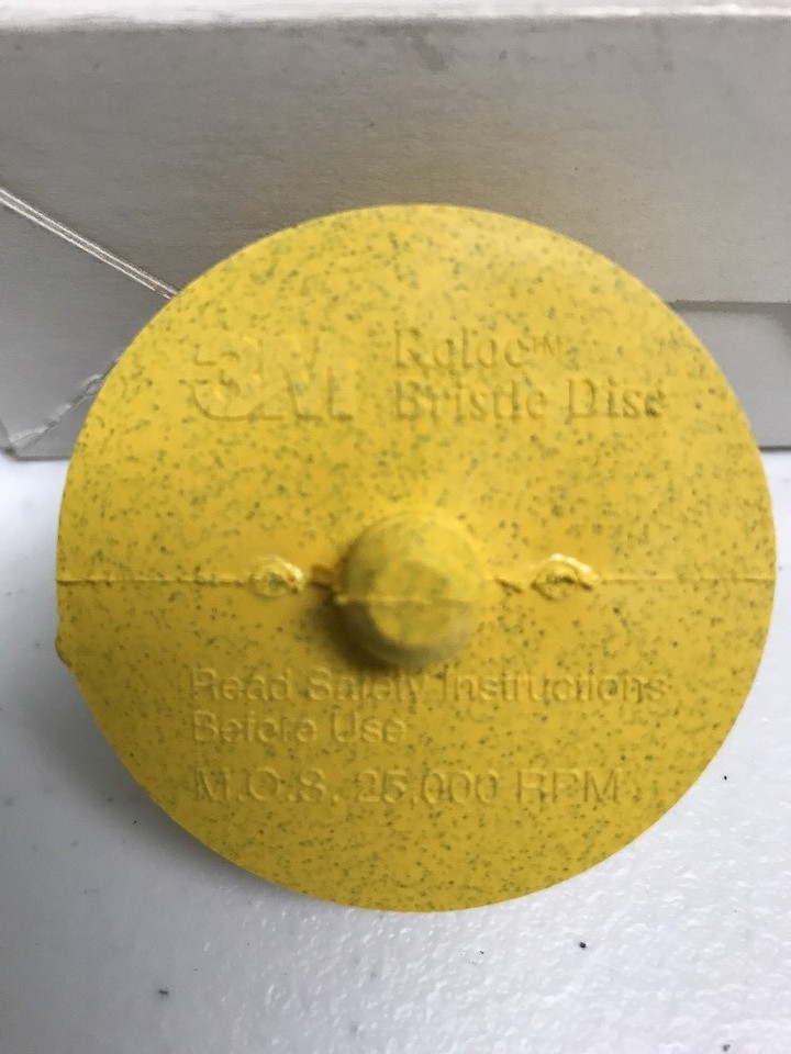 3M-07525 Scotch-Brite Roloc Bristle Disc 7525 Yellow, 2", Medium ...