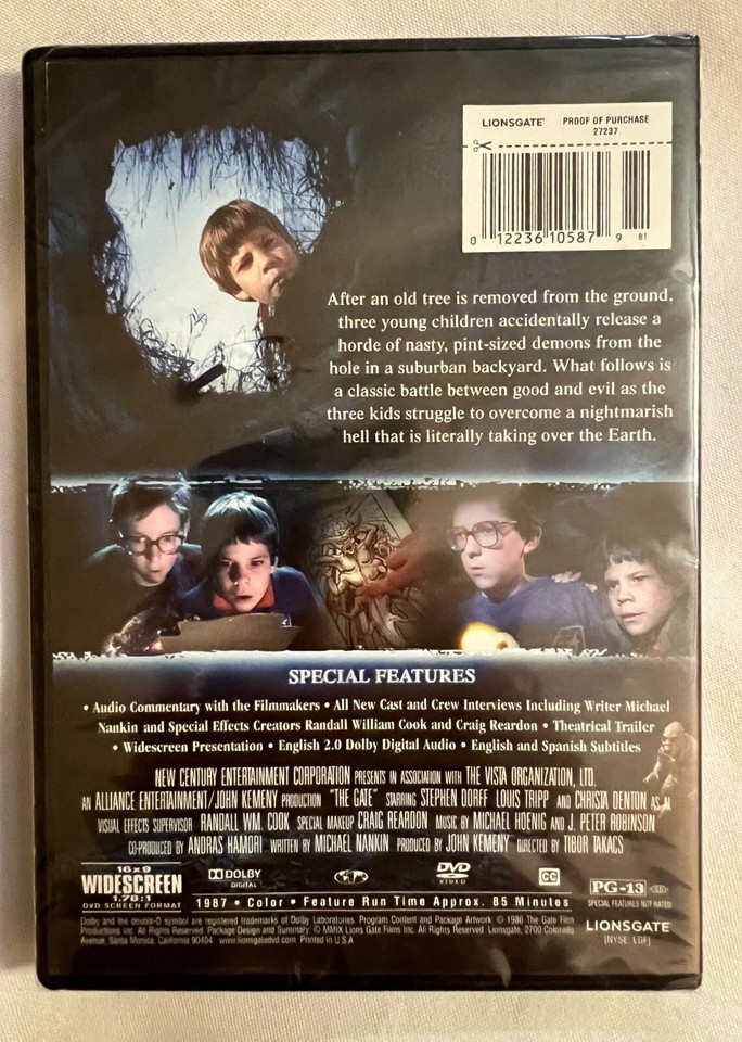 The Gate [1987 Film] Monstrous Special Edition (DVD) BRAND NEW & SEALED ...