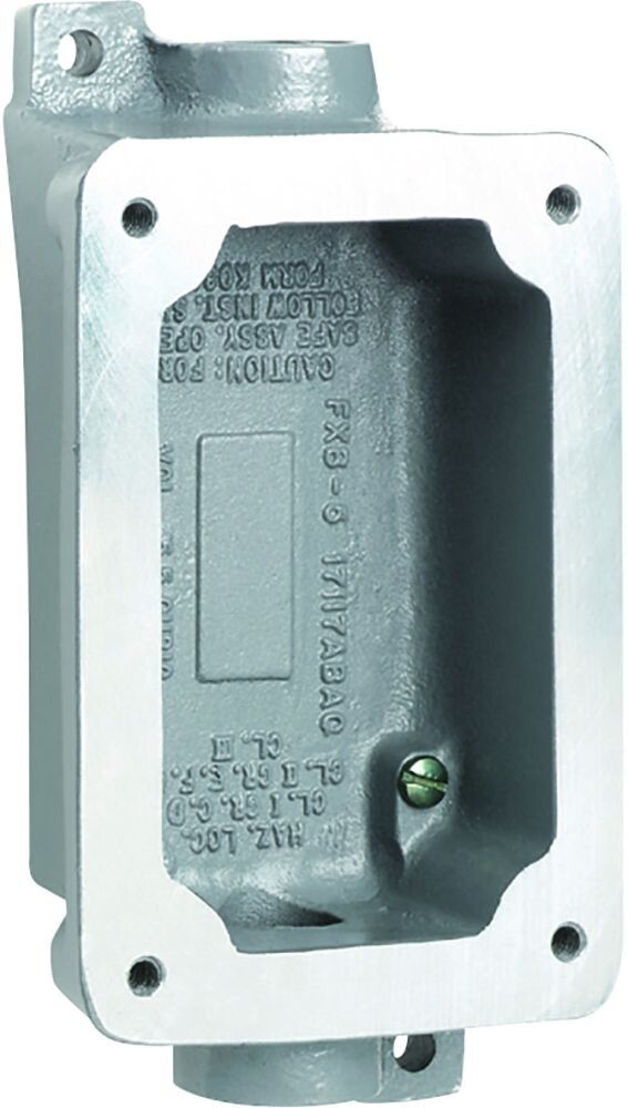 Killark FXB-4, 1/2" Hub, 1-Gang, Aluminum, Control Station Splice Box ...