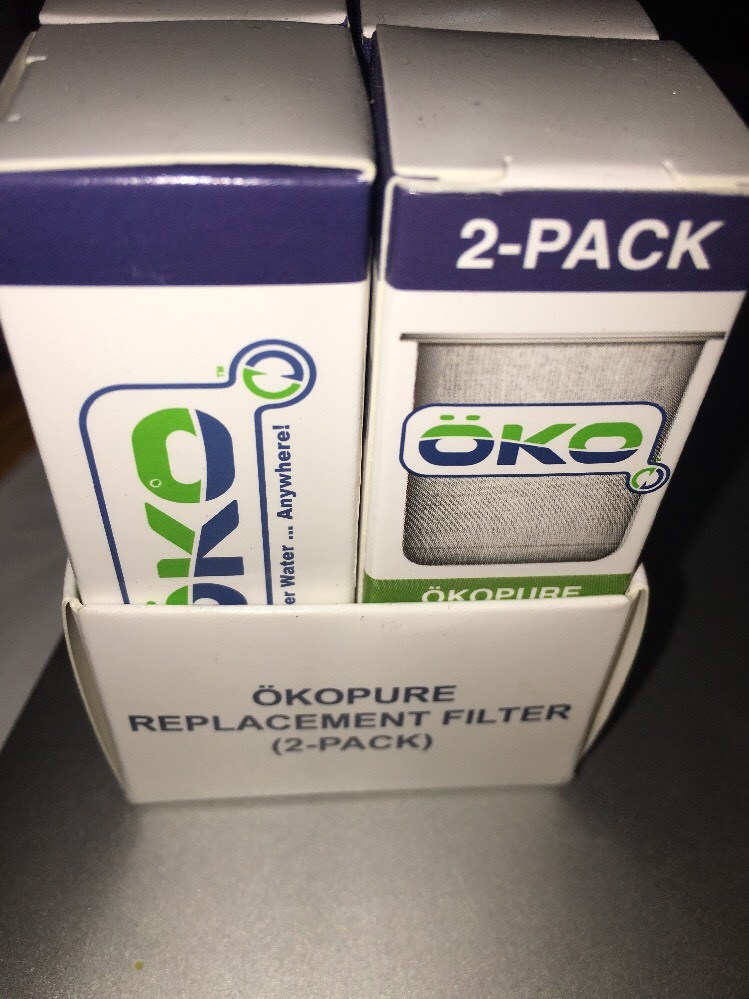 LOT of 4 OKO WATER FILTER 2-PACK REPLACEMENTS .8 FILTERS TOTAL NEW ...
