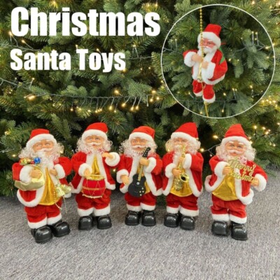 Musical Dancing Santa Claus Toy Christmas Decor Climbing Beads Ladder ...