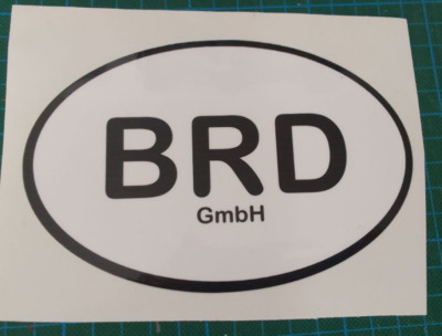 BRD GmbH Firma Deutsches Reich Vinyl-Aufkleber Sticker f.Auto wetterf ...