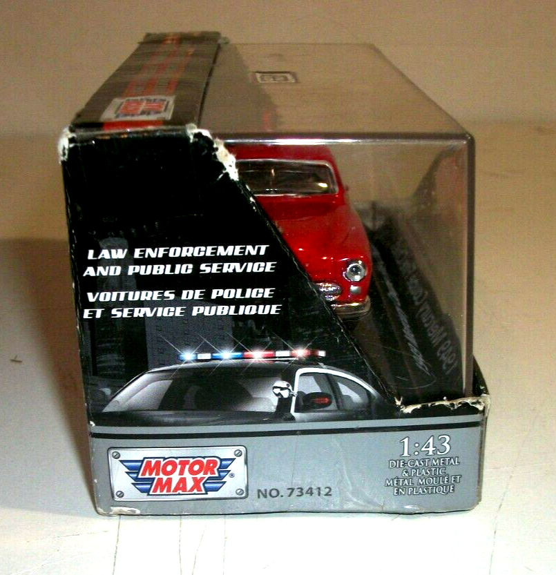 1/32 1949 Mercury Fire Chief Car by Motor Max w/Display Case NIB free ...
