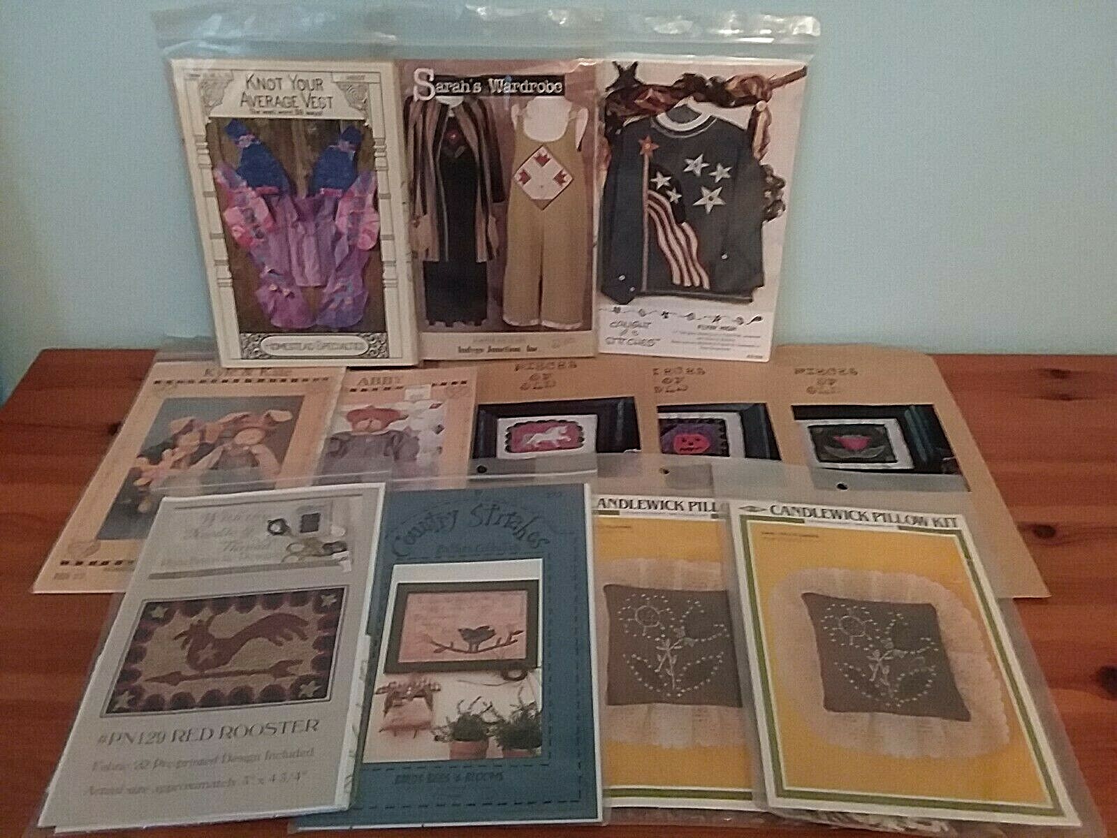 Lot 12 Mixed Country Craft Patterns - Clothes, Appliques, Animals ...