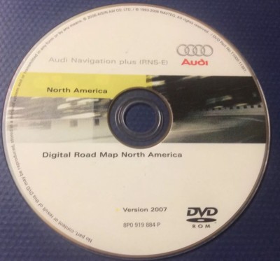 Audi Navigation Plus (RNS-E) DVD NORTH AMERICA 8P0919884 P- Ver 2007 ...