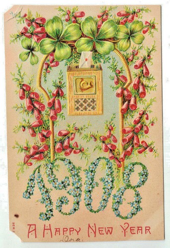 1908 Embossed Happy New Year Post Card | eBay