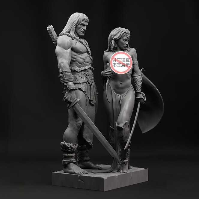 Conan Woman 1/24 Resin Figure Model Kit Unpainted Unassembled GK A-1710 ...