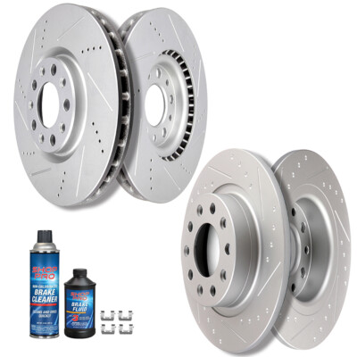 Fits Dodge Dart 2013 2014 2015 2016 Front+Rear Drilled & Slotted Brake ...