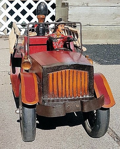 Antique Leonardo Luna Toy French Pumper Fire Truck with Two Men for ...