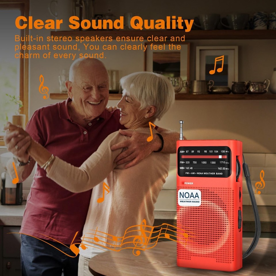 "Portable AM FM NOAA Weather Radio Emergency Battery Operated ...