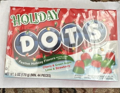 Holiday Dots Festive Holiday Flavors Candy Box 6 oz Theater Box ...