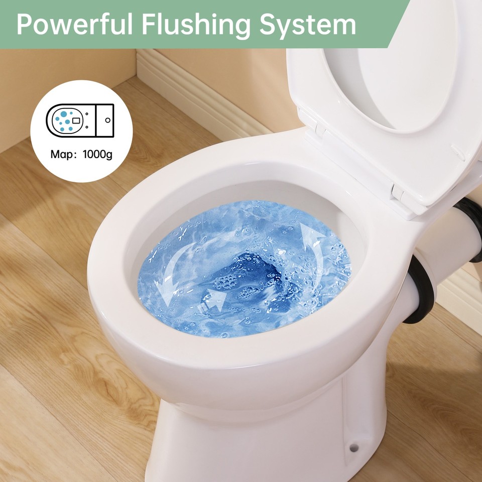19 inch Rear Outlet Toilet with Tank Powerful Flush with Extra ...