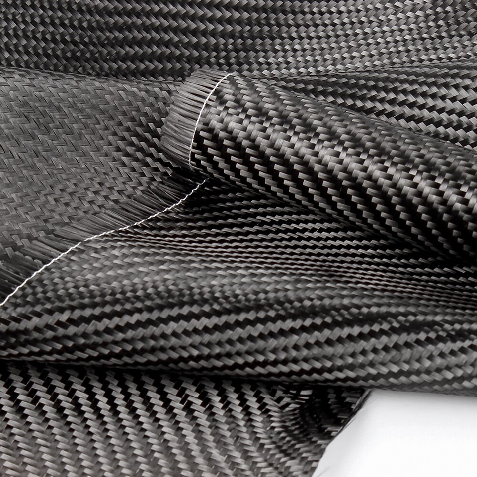 12" x 5FT Twill Weave Black Carbon Fiber Fabric Cloth Resin (3K, 9oz ...