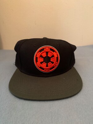 official Star Wars Imperial Hat Black Ball Cap Red Emblem & Black flat ...
