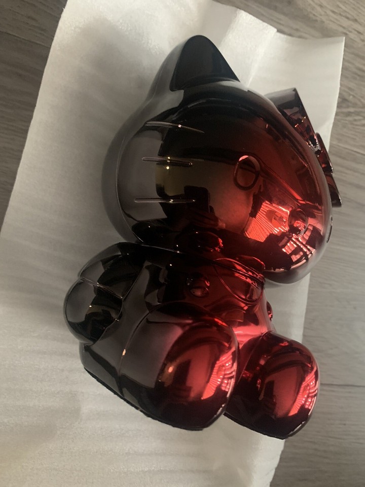 LIMITED Hello Kitty Chrome Romance Black Red Container Figure Trinket ...