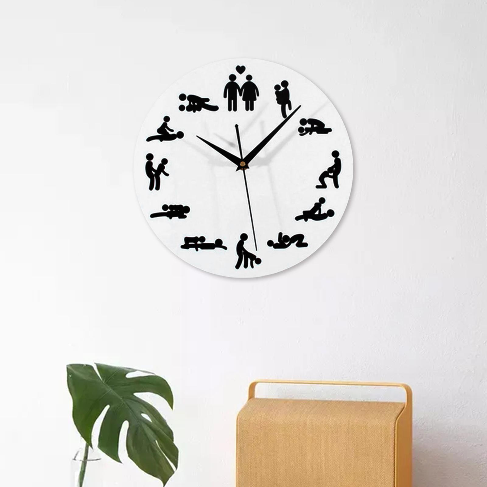 Adult Wall Clock Funny Posture Wall Clock Creative Modern Wall Hanging ...