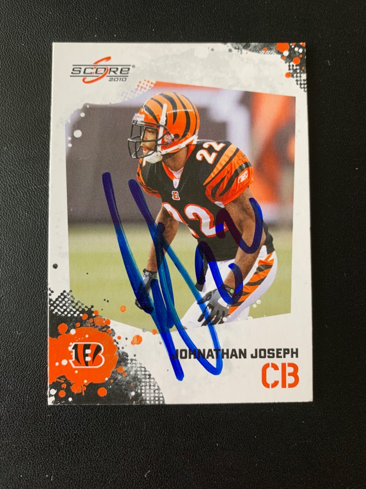 Johnathan Joseph Signed 2010 Score #62 Card Cincinnati Bengals ...
