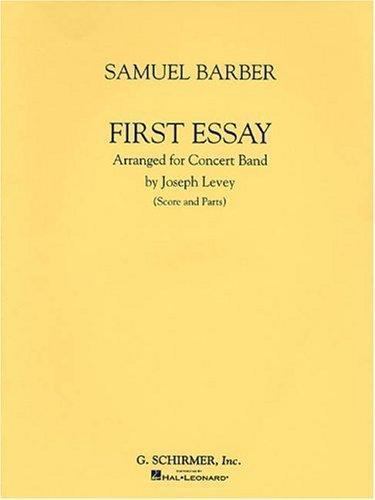 First Essay : For Orchestra Arranged for Concert Band by Samuel Barber ...