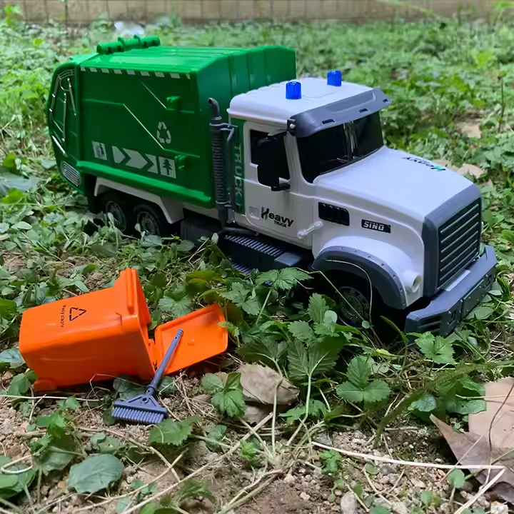 Remote Control Garbage Truck with Lights Sounds RC Sanitation Vehicle ...