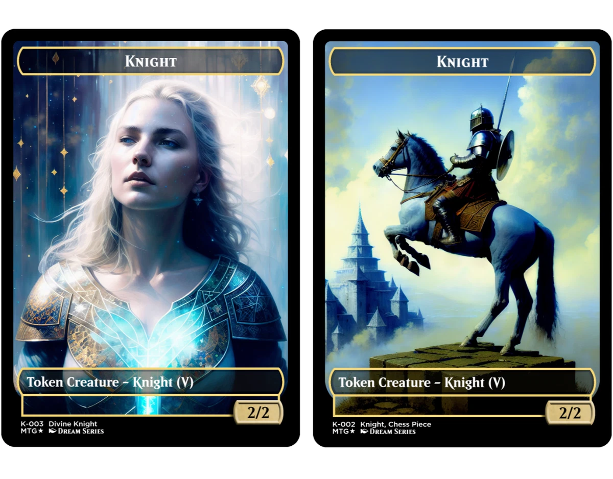 Custom Mtg Knight Token