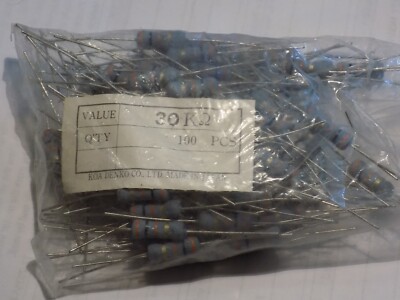 (10) KOA DENKO 30Kohm 30K OHM 2W 2 Watt Axial resistor NOS made in ...