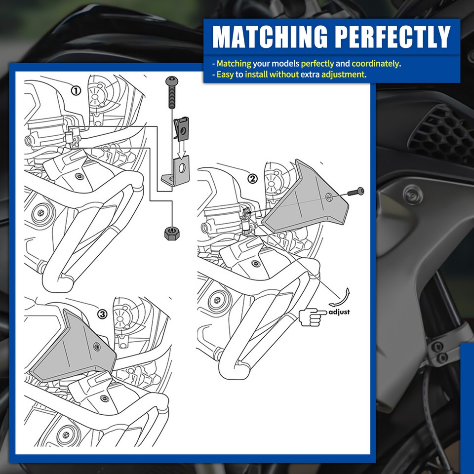 For BMW R 1200 1250 GS LC Air Intake Airbox Side Cowl Frame Throttle ...