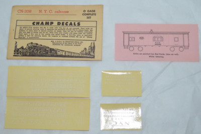 O Scale Champ Decals CN-208 N.Y.C Caboose | eBay