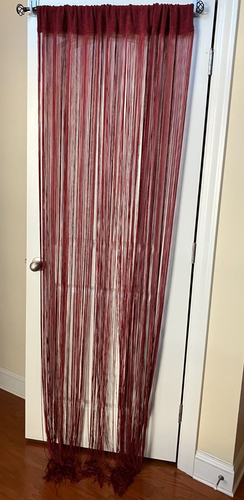 String curtain panel for door decoration or room divider; burgandy | eBay