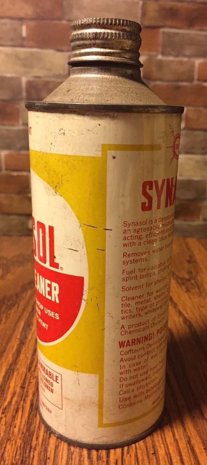 VINTAGE SYNASOL SOLVENT CLEANER CAN AMERICAN MINERAL SPIRITS CO PURE ...