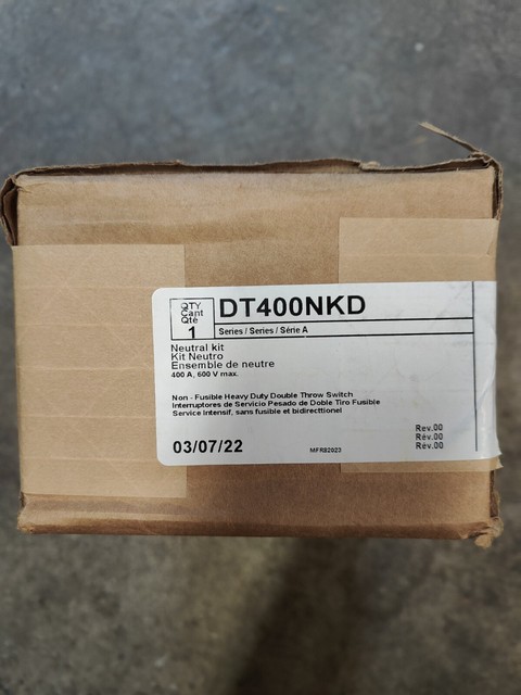 Eaton Double Throw Safety Switch Neutral Assembly DT400NKD for sale ...